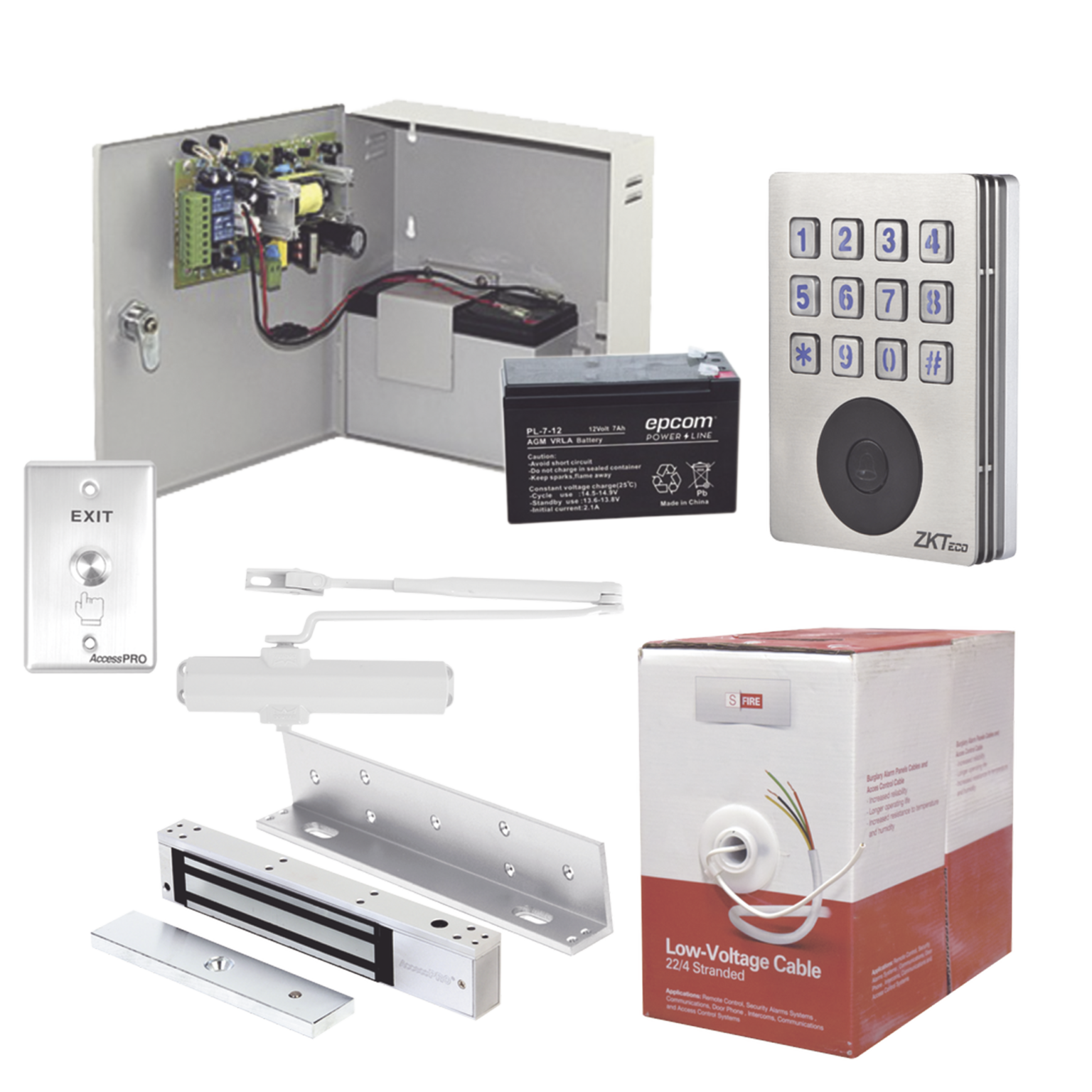 ACCESSKIT7P-AccessPRO - Sistema Completo de Acceso, Incluye Teclado con ...