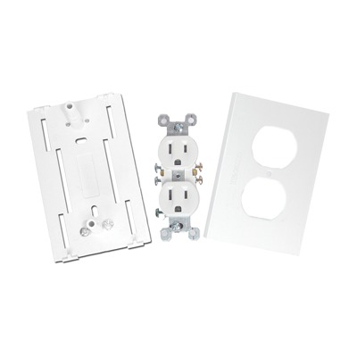 Comprar TEK-100-DUPLEX-THORSMAN-Contacto eléctrico doble, soporte y tapa color blanco de PVC ...
